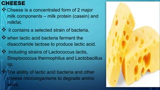 Importance of microorganism in dairy industry | PPTX