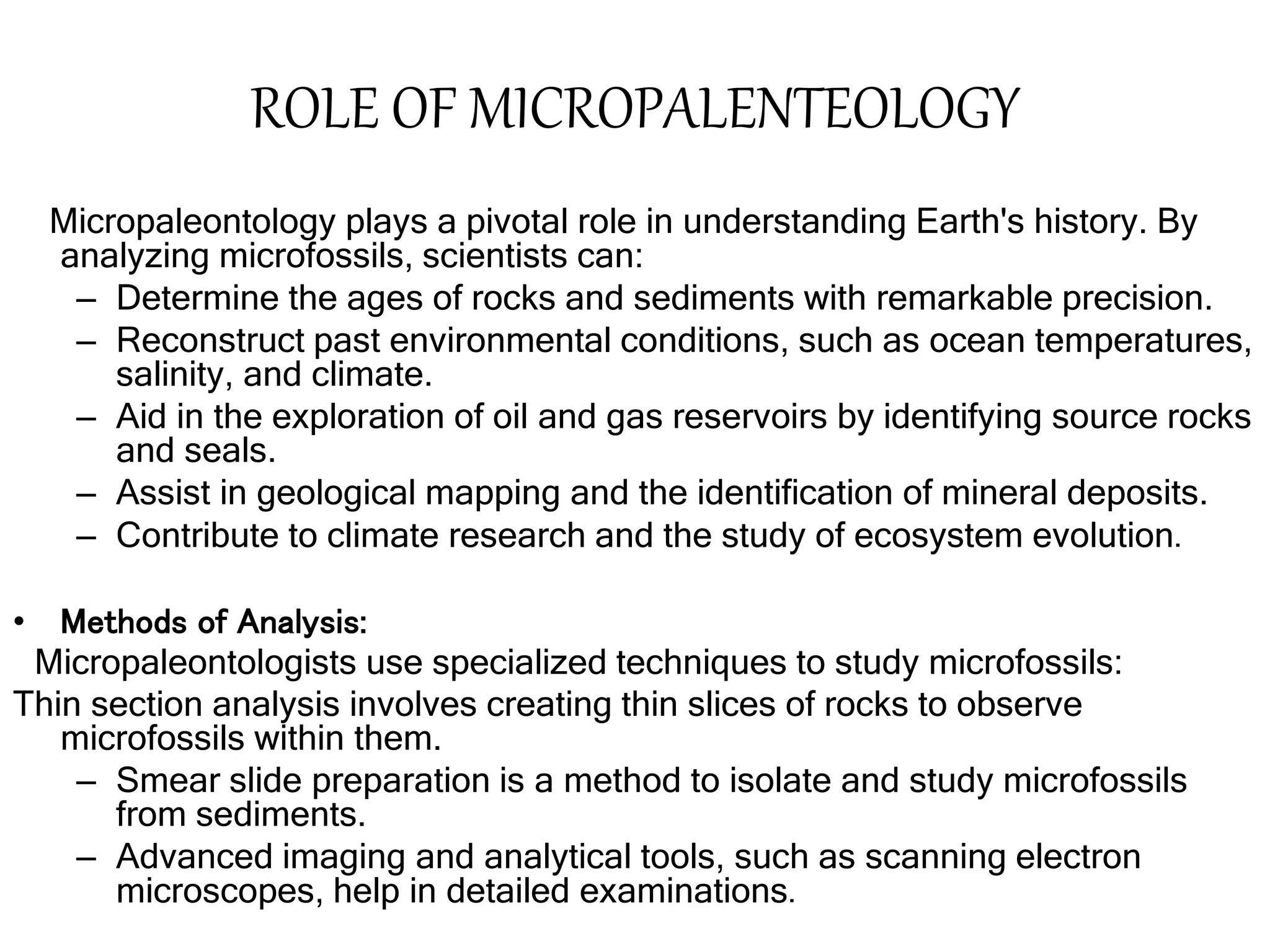 MICROPALEONTOLOGY : Introduction and its importance.pptx
