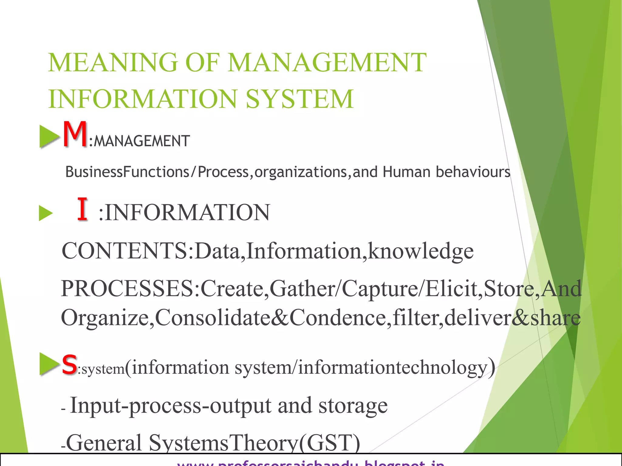 Importance of mis | PPT