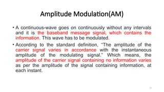 Importance of Modulation, Principles of Amplitude Modulation (AM).ppt