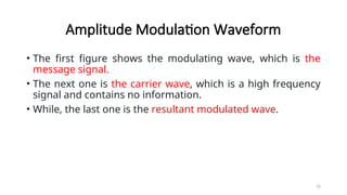 Importance of Modulation, Principles of Amplitude Modulation (AM).ppt