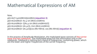 Importance of Modulation, Principles of Amplitude Modulation (AM).ppt