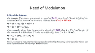 Importance of Modulation, Principles of Amplitude Modulation (AM).ppt