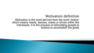 Importance of motivation in teaching and learning | PPTX