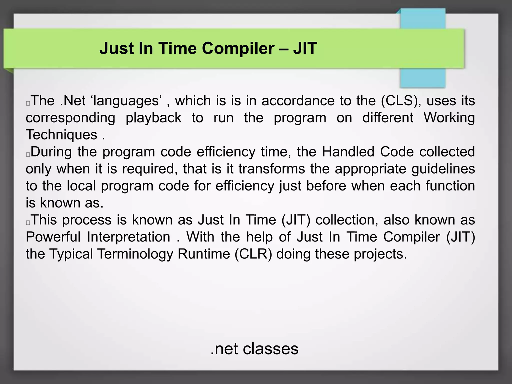Importance of msil in dot net | PPTX
