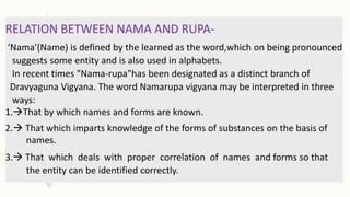 Importance of naamrupa vigyan | PPTX