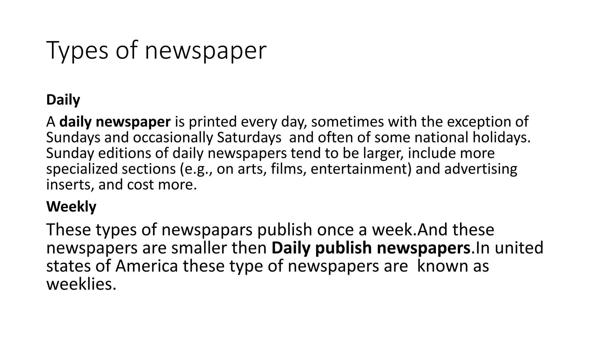 Importance of newspaper in our daily life | PPTX