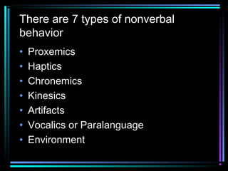 Non Verbal Communication | PPT