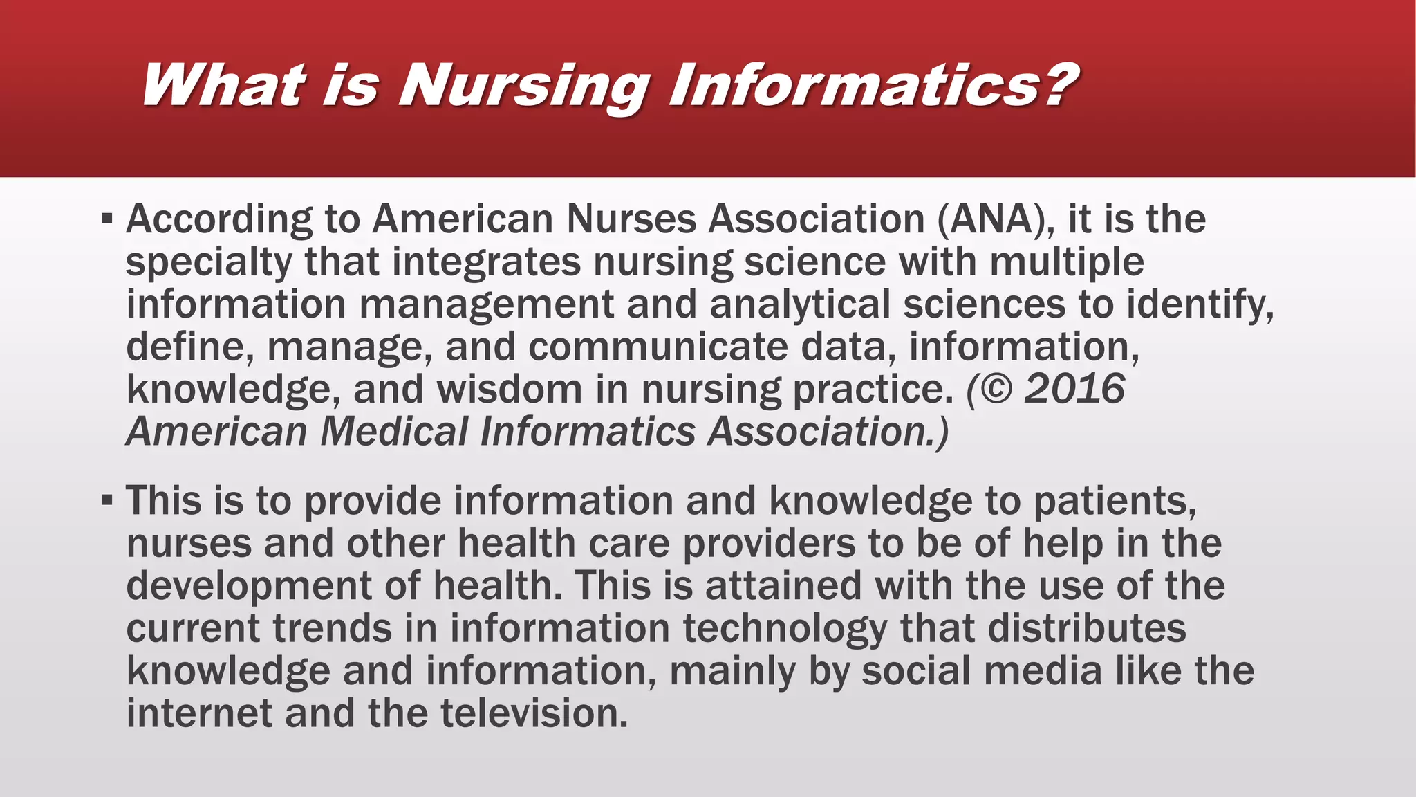 Importance of Nursing Informatics in the Health Care Delivery System ...