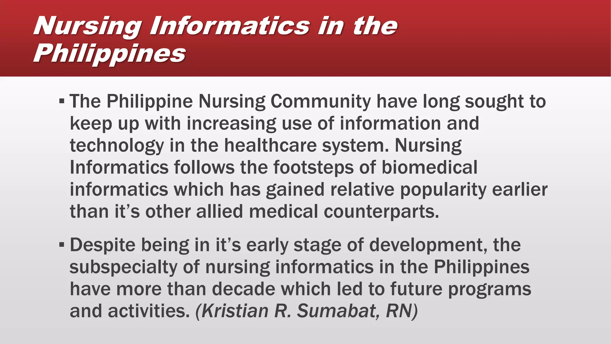 Importance of Nursing Informatics in the Health Care Delivery System ...