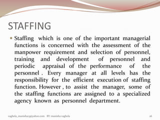 Importance of organization and staffing | PPSX