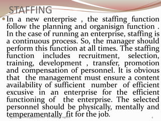 Importance of organization and staffing | PPSX