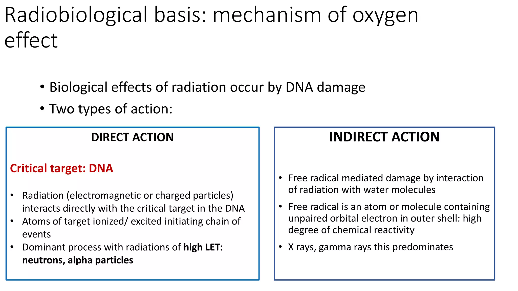 Importance of oxygen in radiotherapy | PPTX