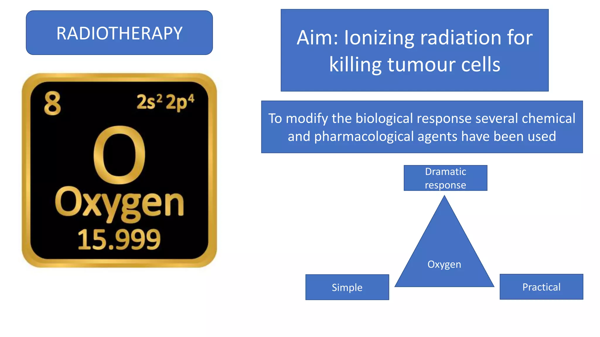 Importance of oxygen in radiotherapy | PPTX