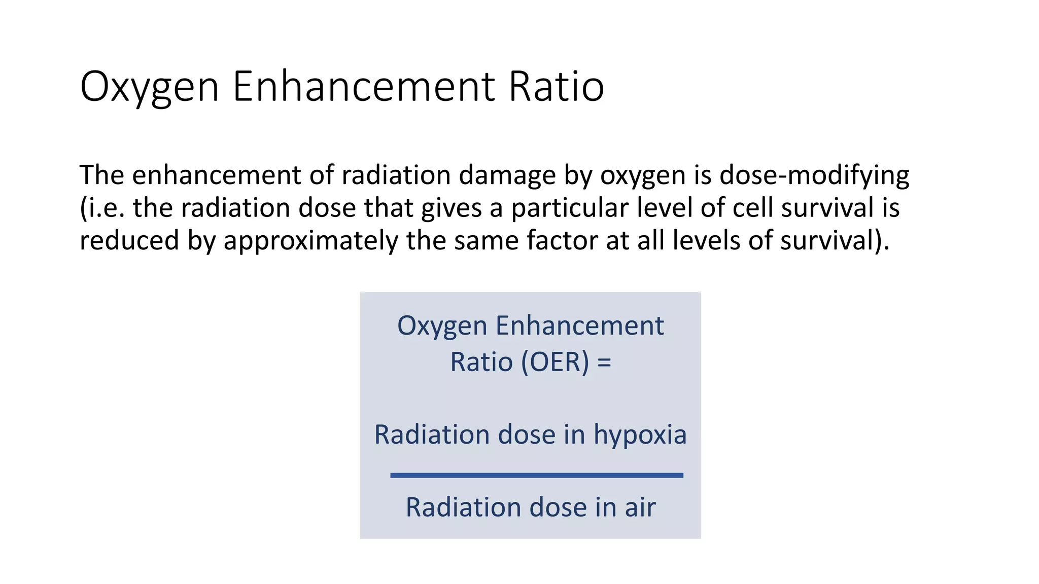 Importance of oxygen in radiotherapy | PPTX