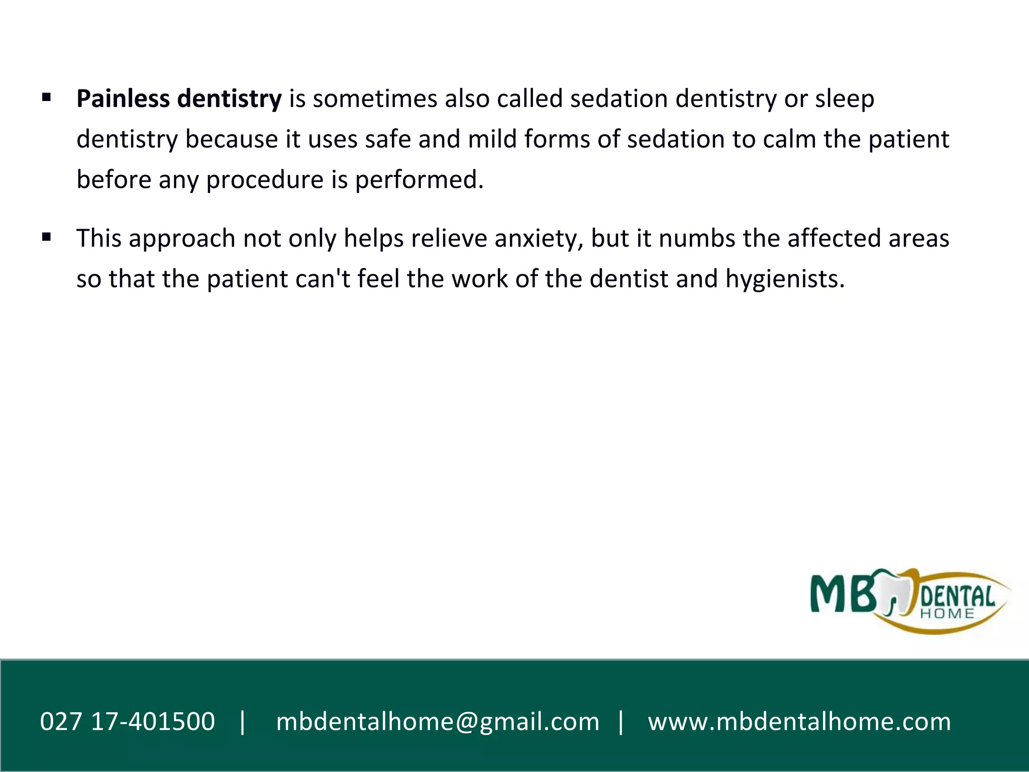 Importance of Painless and Pediatric Dentistry | PPTX