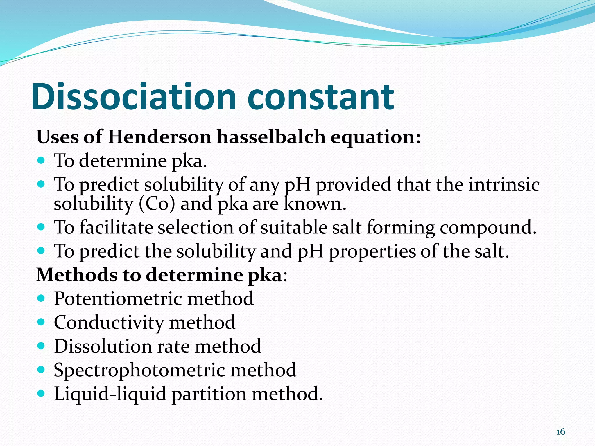 Importance Of Partition Coefficient Solubility And Dissociation On Pre