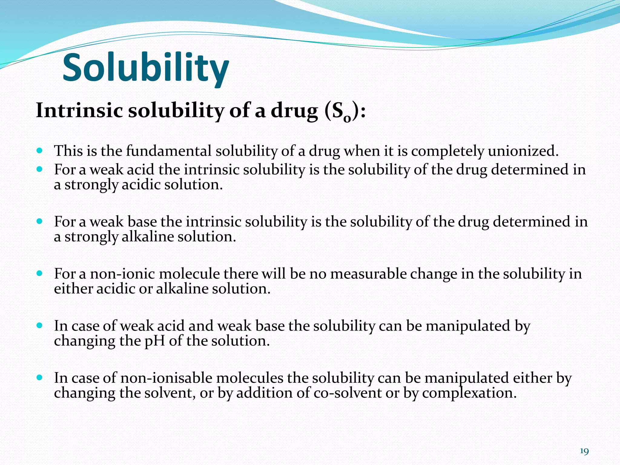 Importance Of Partition Coefficient Solubility And Dissociation On Pre