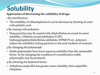 Importance of partition coefficient, solubility and dissociation on pre ...