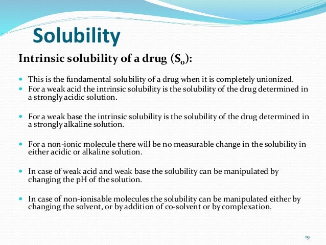 Importance Of Partition Coefficient Solubility And Dissociation On P