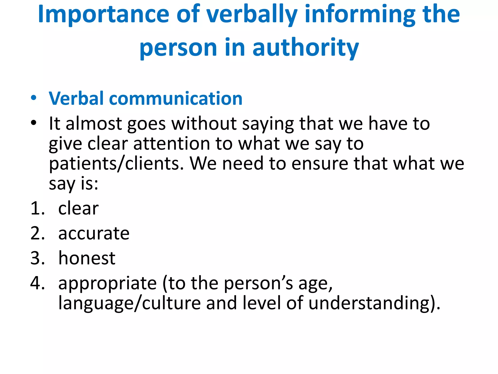 Importance of patient observation, method of observation, importance of ...