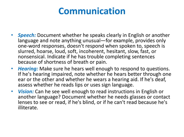 Importance of patient observation, method of observation, importance of ...