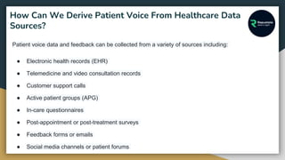 Importance of patient voice | PPTX