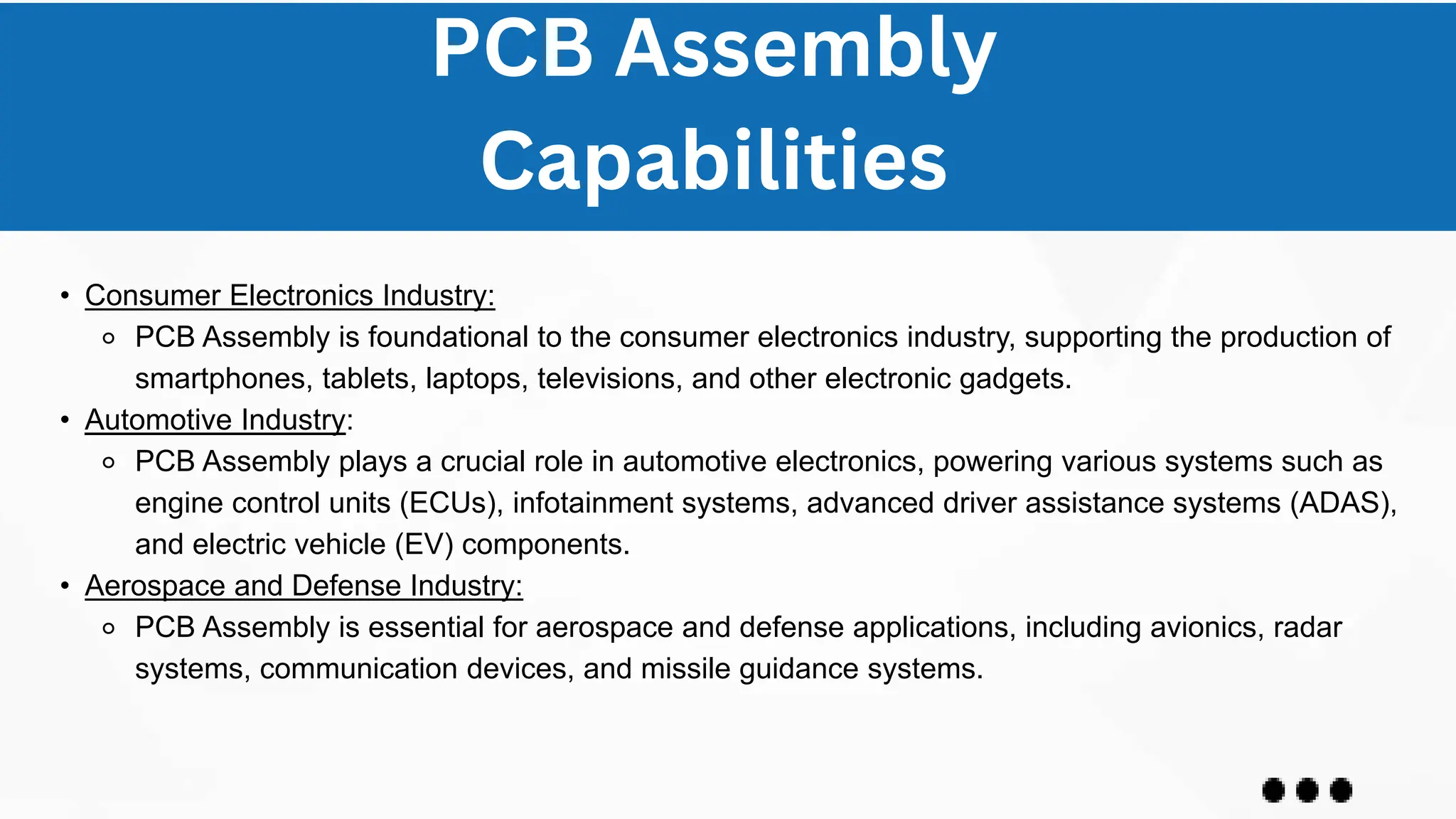 Importance of PCB assembly in Various Industries | Suntronic Inc | | PPT