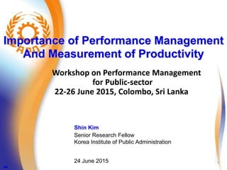 Importance of Performance Management And Measurement of Productivity | PPT