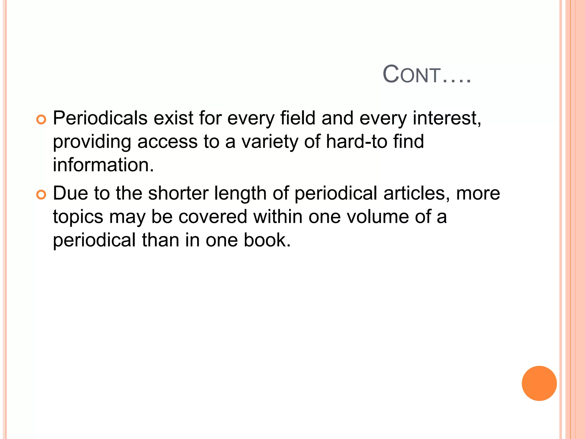 Importance of periodicals | PPTX