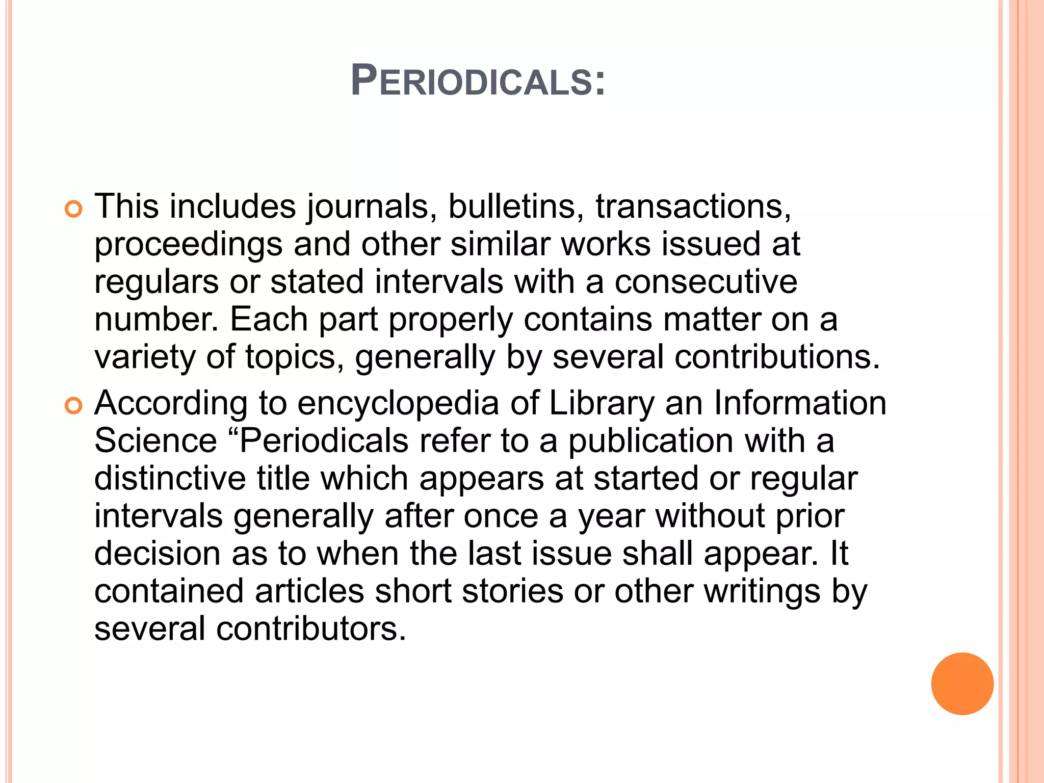 Importance of periodicals | PPTX