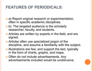 Importance of periodicals | PPTX