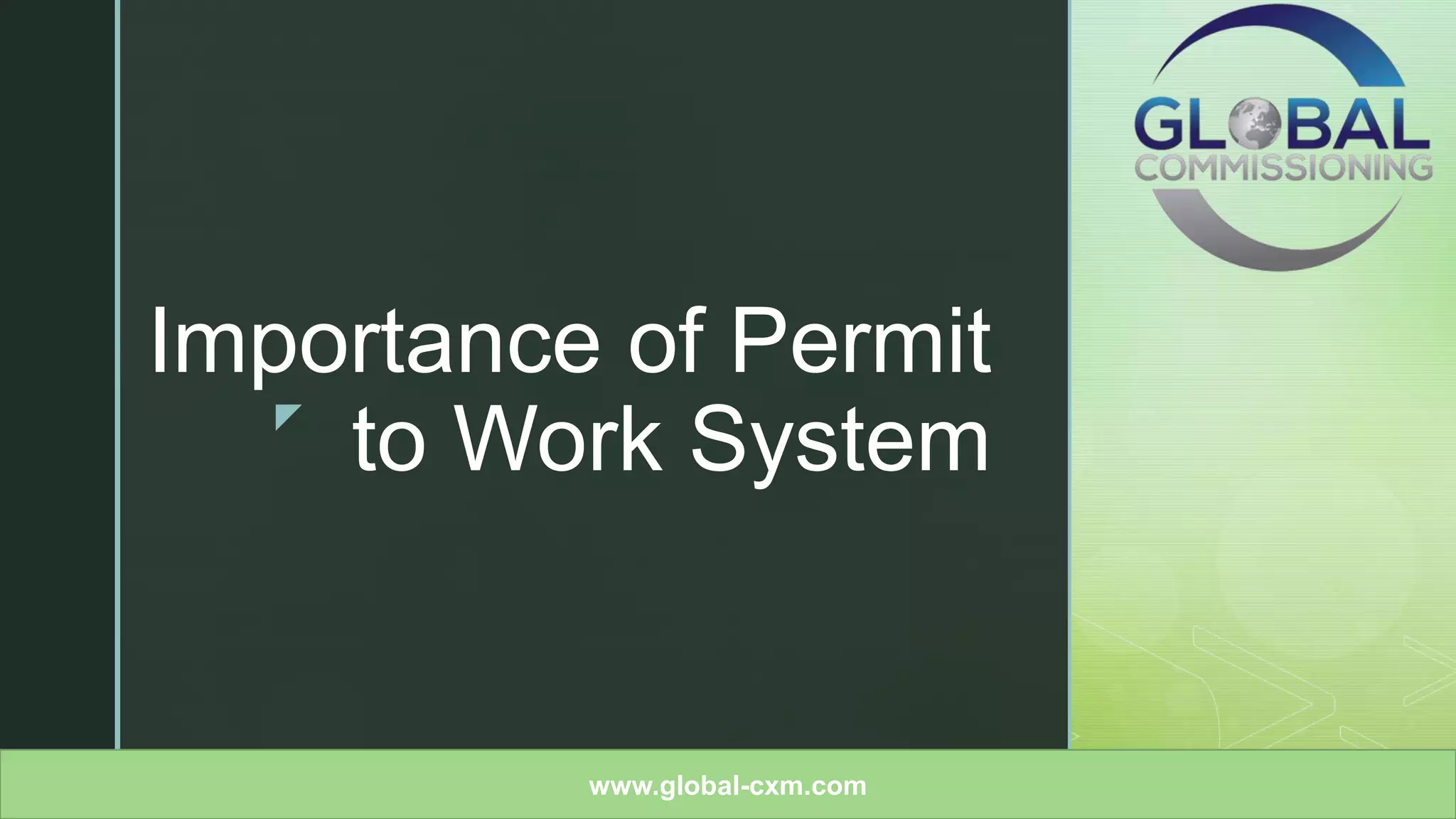Importance of Permit to Work System | PPT