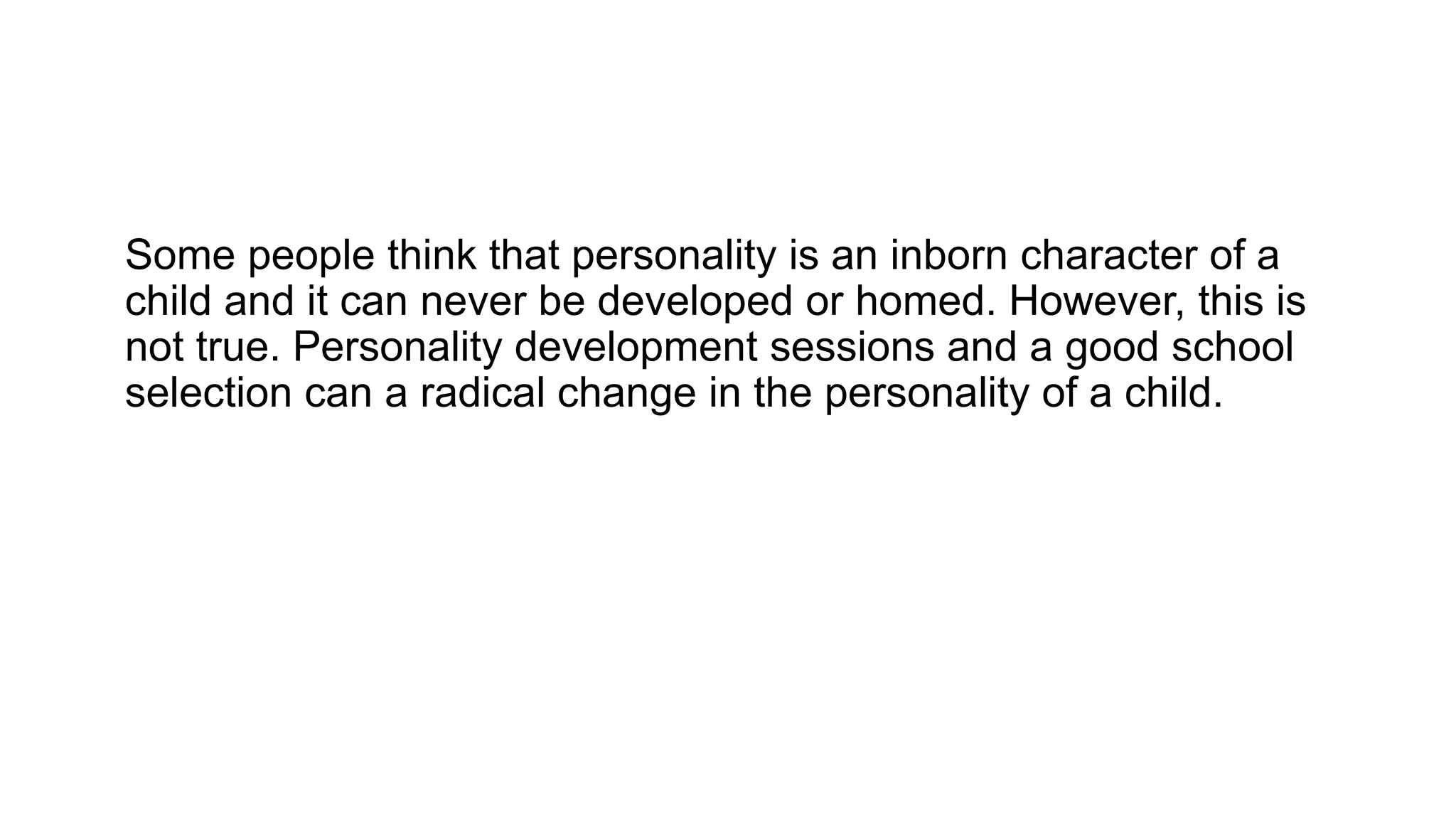 Importance of Personality Development – MIT Vishwashanti Gurukul | PPTX