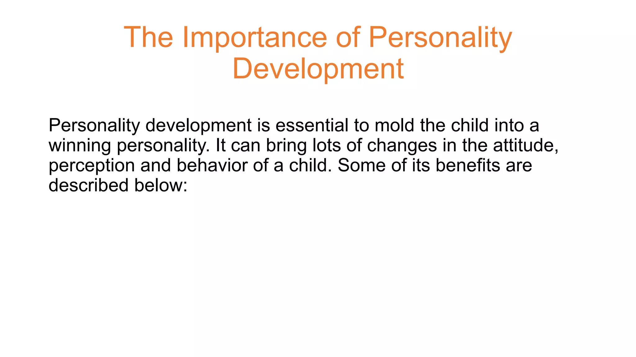 Importance of Personality Development – MIT Vishwashanti Gurukul | PPTX
