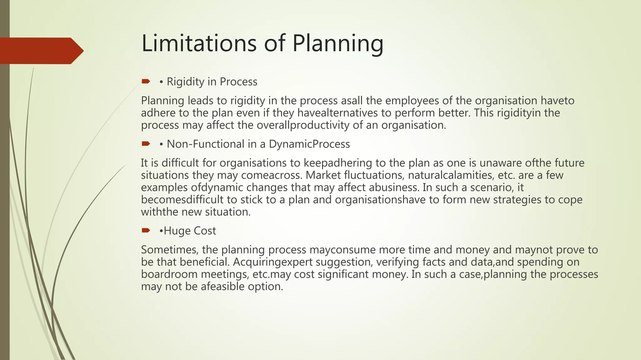IMPORTANCE OF PLANNING IN MANAGEMENT – ADVANTAGES & LIMITATIONS OF ...