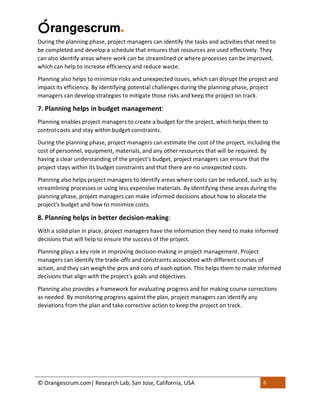 Why Planning Is Important in Project Management | PDF