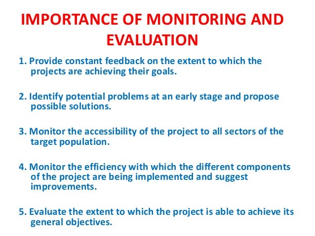 Importance Of Planning Monitoring Evaluation And Importance Of Planning Monitoring Evaluation And