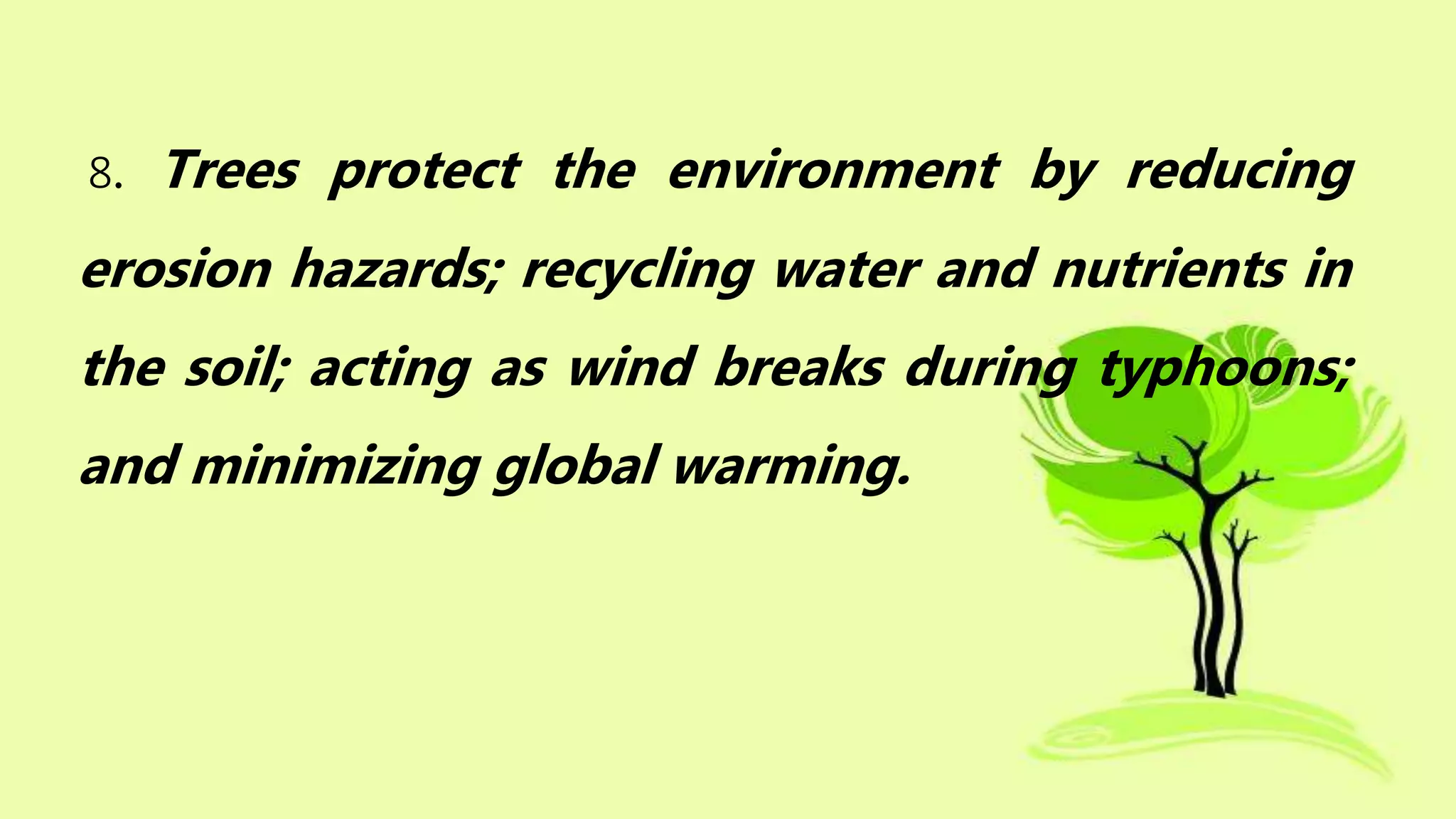 Importance of Planting Trees and Uses of Fruit-Bearing Trees | PPTX