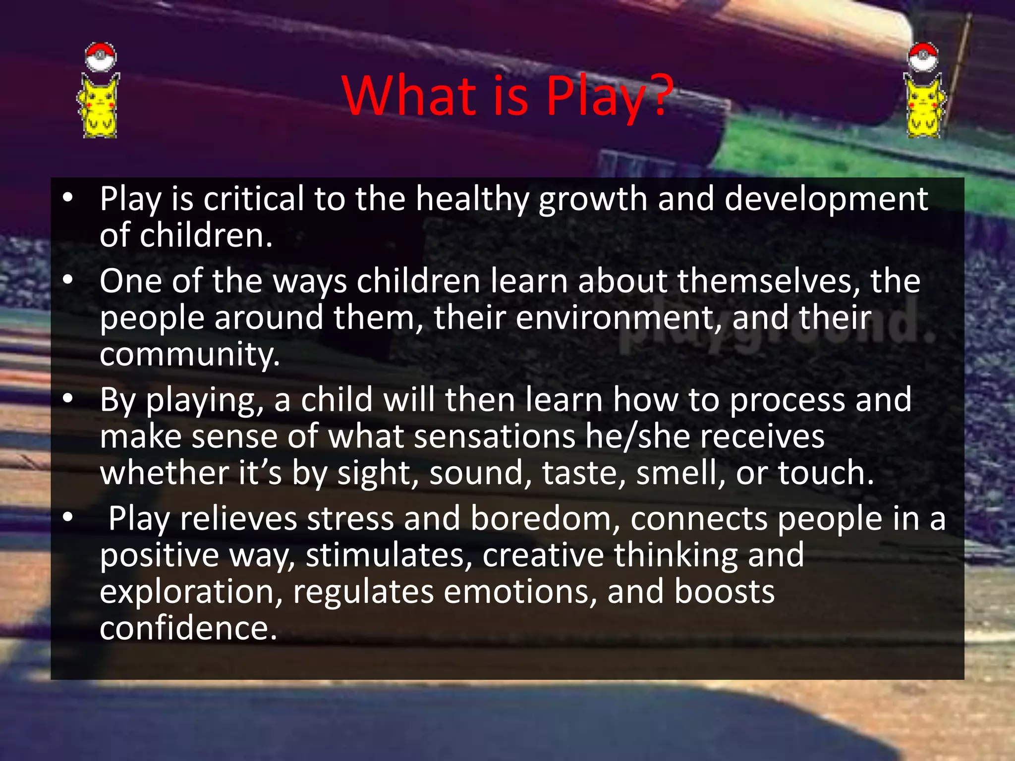 Importance of play | PPTX
