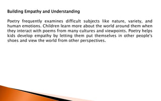 Importance of poems in kids' Life - Diamond Bar Montessori | PPT