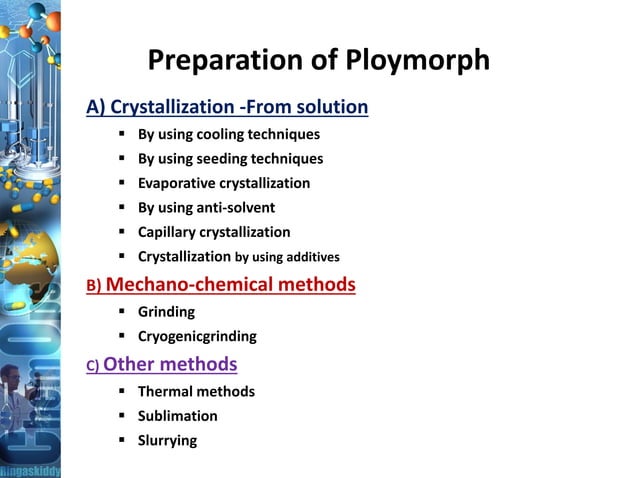 Importance of Polymorphs in Pharma Industry by dr. amsavel | PDF ...
