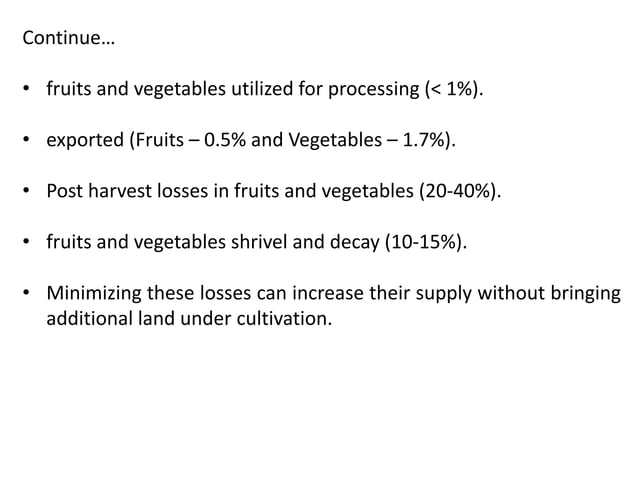 Importance of post harvest technology in fruits and vegetables.pptx ...