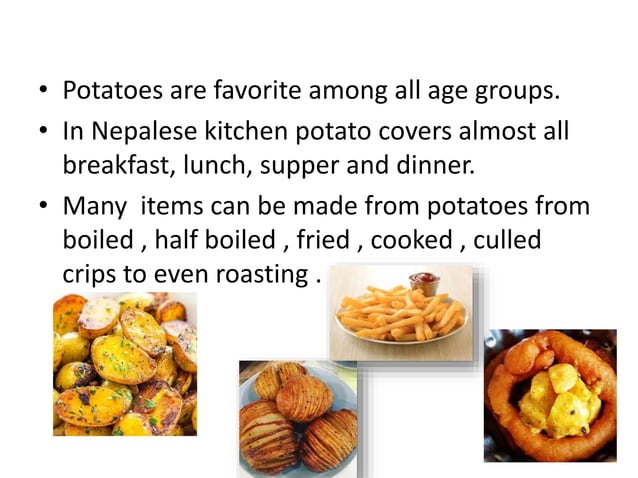 Importance of potato | PPTX | Agriculture | Industries
