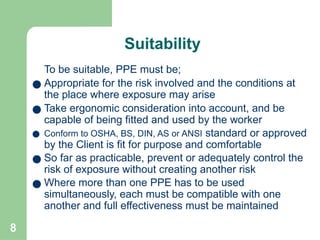 Importance of PPEs in prevention of Hazards.ppt