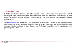 Importance of Pre-Construction Planning in a Construction Project | PPTX