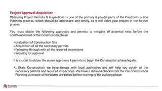 Importance of Pre-Construction Planning in a Construction Project | PPTX
