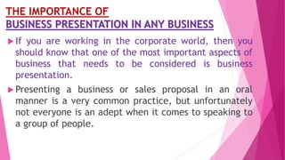 Importance of presentation | PPTX