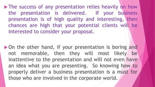 Importance of presentation | PPTX