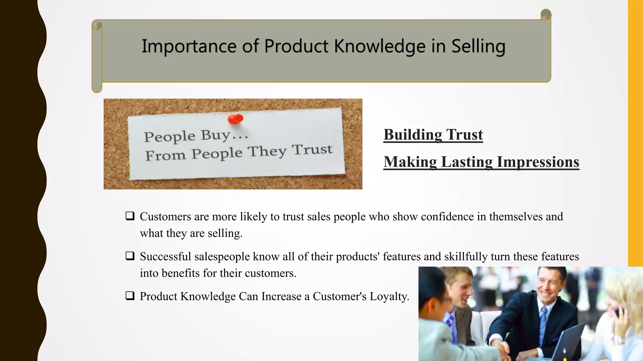 Importance of product knowledge in selling | PPTX